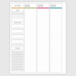 The Works Tulip - Vertical Weekly Planner Personalized - Colibri Paper Co