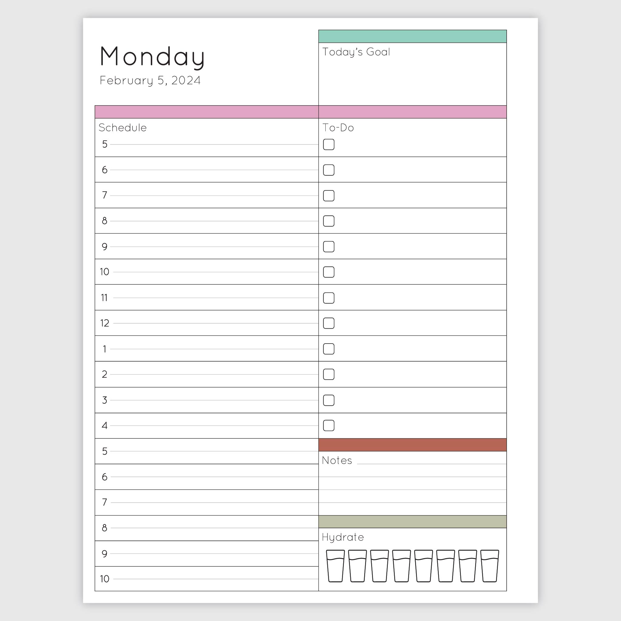 The Works Palms - Daily Planner Personalized - Colibri Paper Co