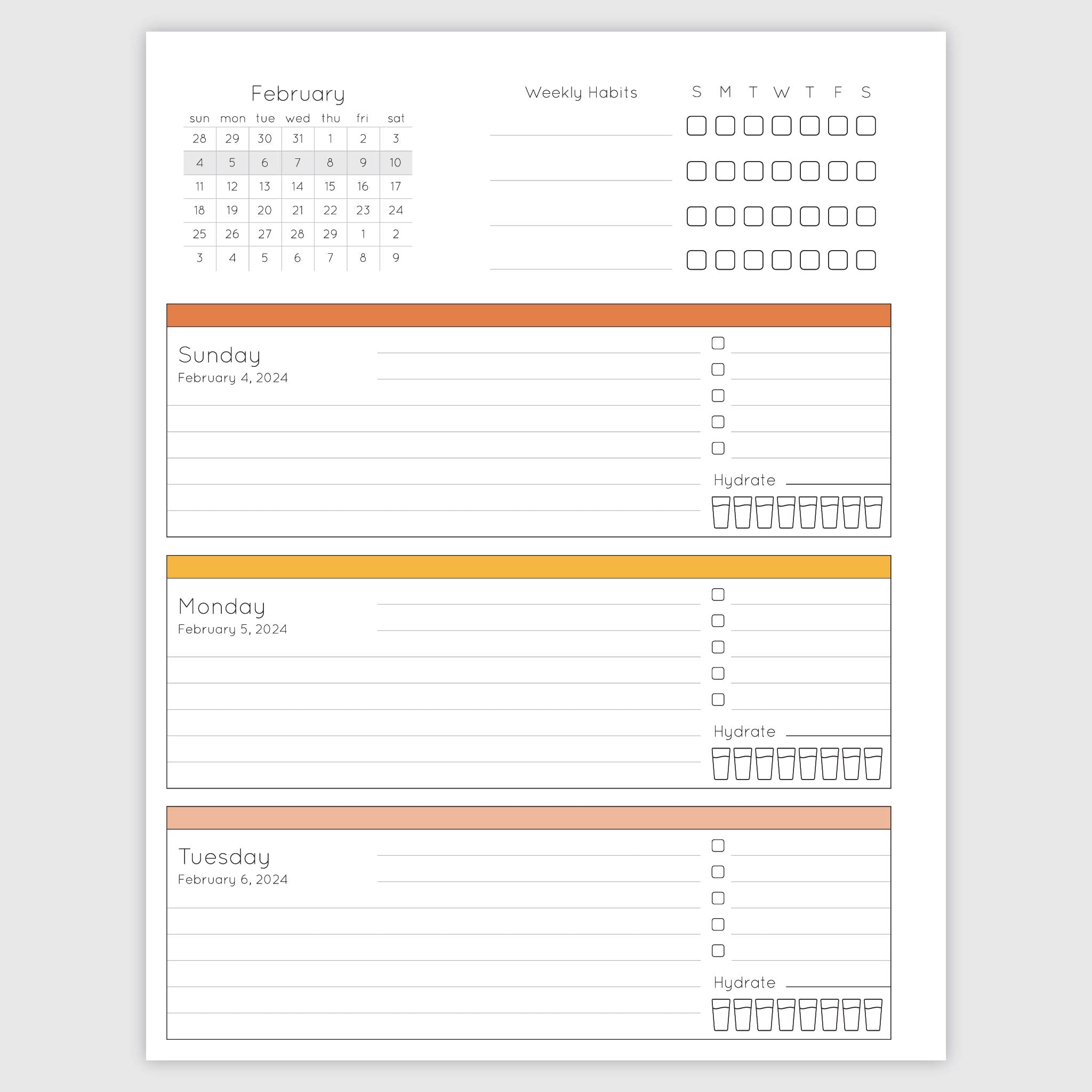 The Works Funky Flora - Weekly Planner Personalized - Colibri Paper Co