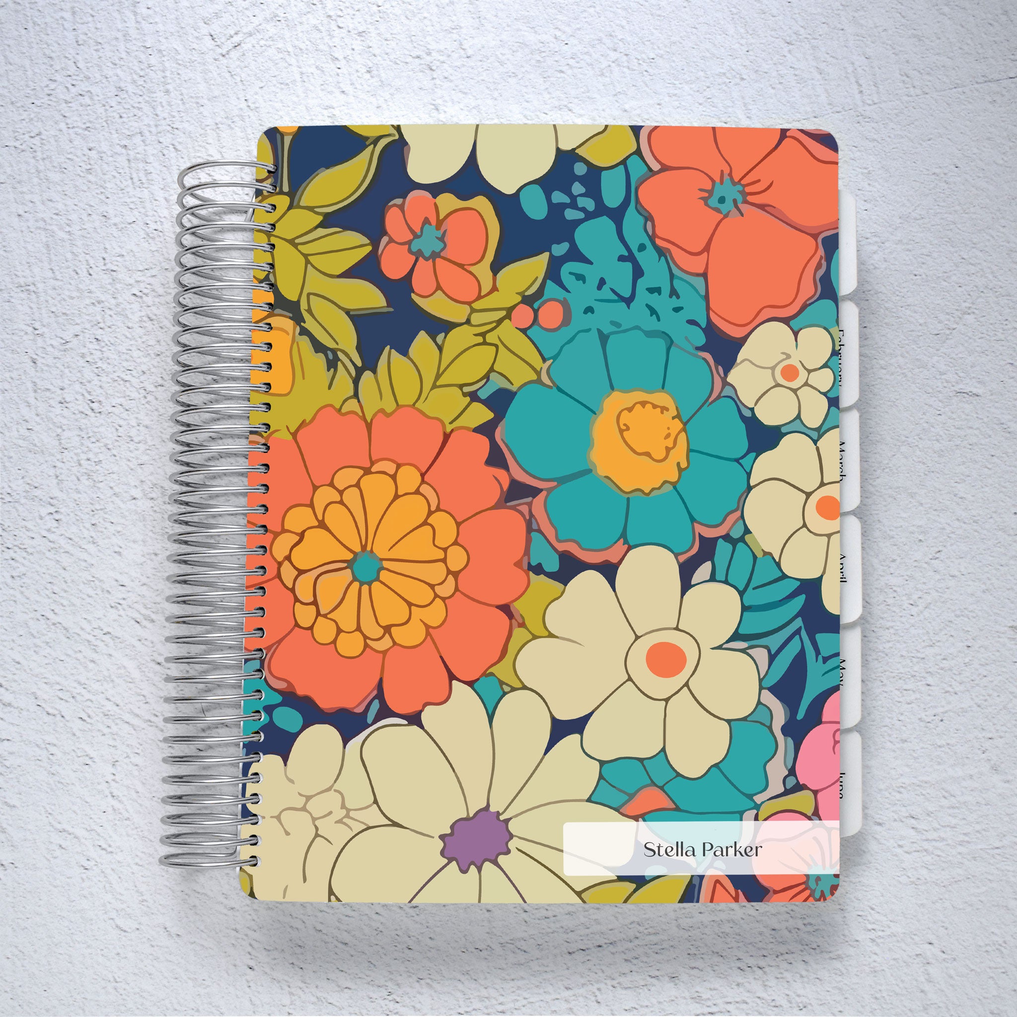 The Works Retro Bloom - Vertical Weekly Planner Personalized - Colibri ...