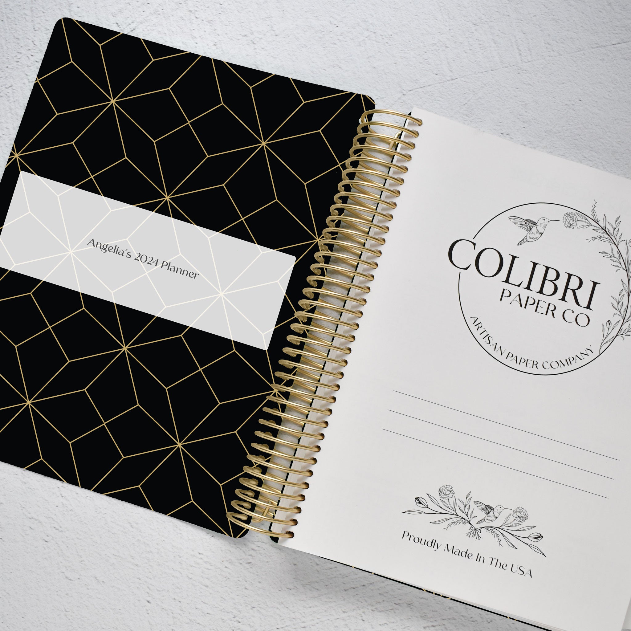 The Works Geo Abstract - Daily Planner Personalized - Colibri Paper Co