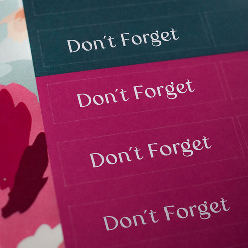 Don't Forget Stickers - "Don't Forget" Sticker Sheets - Colibri Paper Co