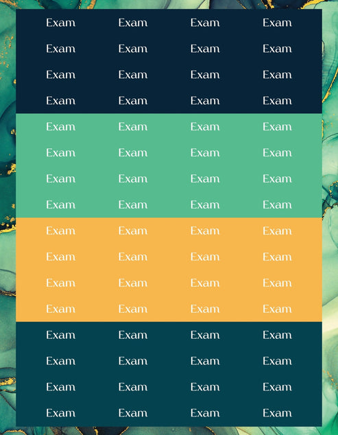 Exam Word Stickers - "Exam" Sticker Sheets - Colibri Paper Co